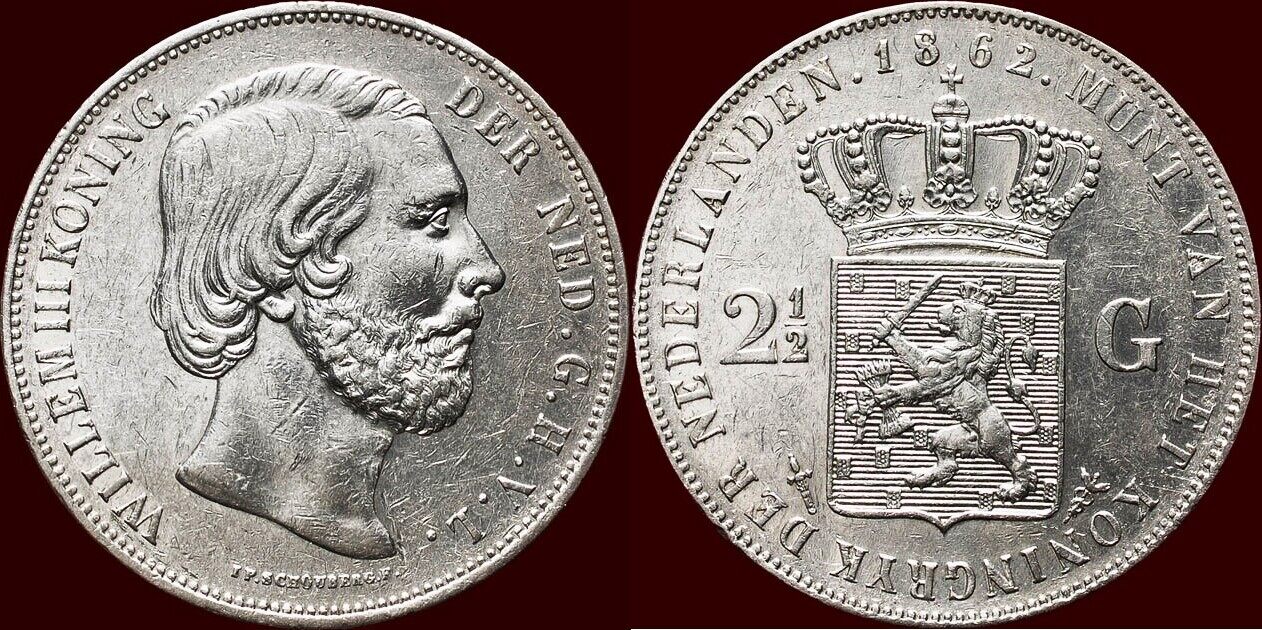 Koninkrijk der Nederlanden 2 ½ Gulden 1862 NEDERLAND (NETHERLANDS ...