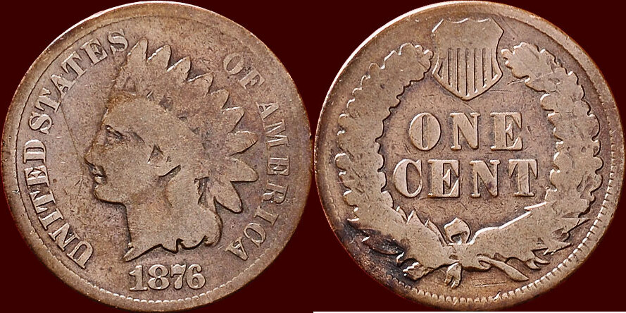 1 Cent USA - REPUBLIC - 1876, Philadelphia | MA-Shops