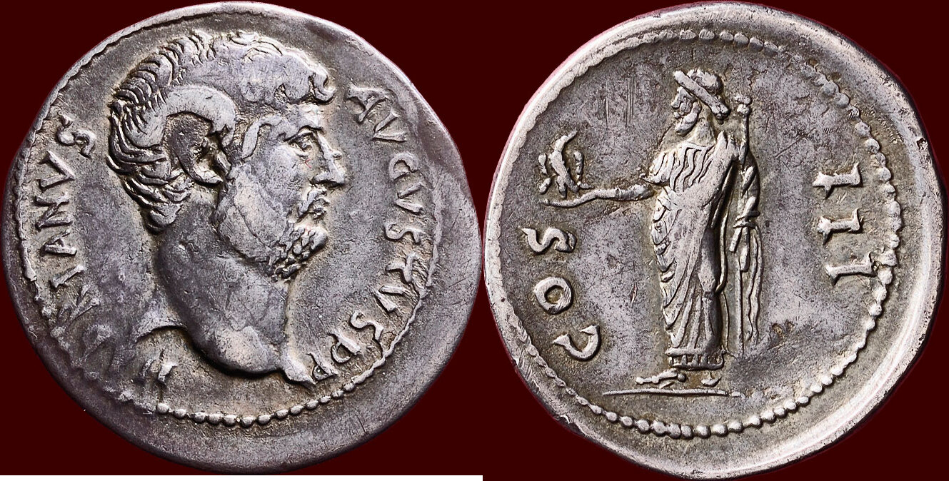 Roman Empire (129-132) HADRIANUS (HADRIAN), 117-138 - PHRYGIA - AR ...