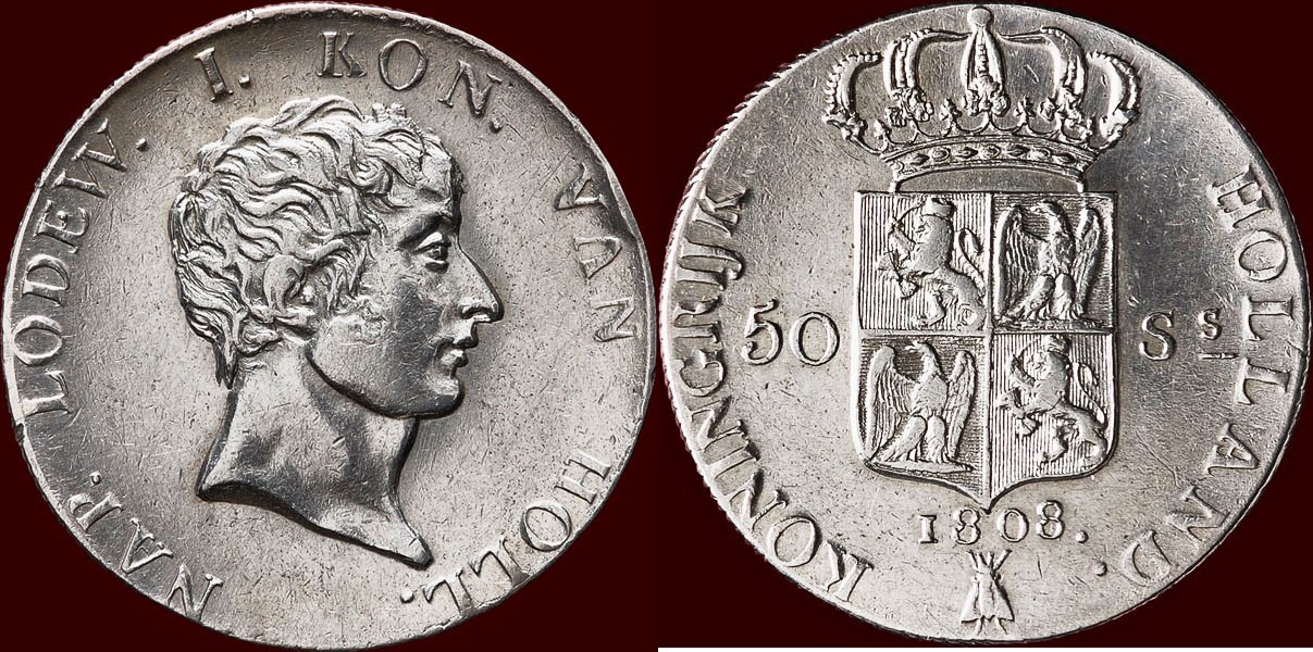 50 Stuiver NEDERLAND (NETHERLANDS; KINGDOM) - KONINKRIJK HOLLAND - LODEWIJK NAPOLEON, 1806-1810 ...