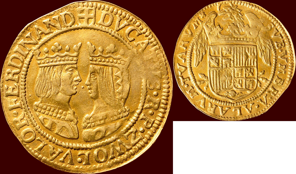 dubbele Spaanse dukaat (circa 1592-1600) NOORDELIJKE NEDERLANDEN ...