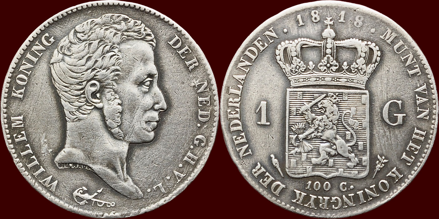 Koninkrijk der Nederlanden 1 Gulden NEDERLAND (NETHERLANDS, KINGDOM ...