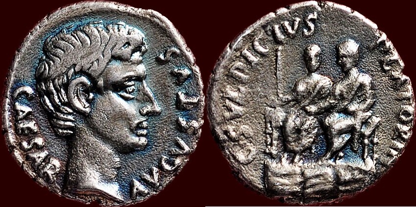 Roman Empire AR Denarius (13 v. Chr) AUGUSTUS, 27 BC-14 AD & AGRIPPA ...
