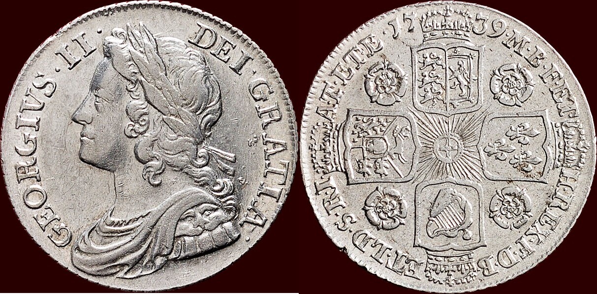 Shilling ENGLAND - UNITED KINGDOM - GEORGE II, 1727-1760 - 1739, London ...