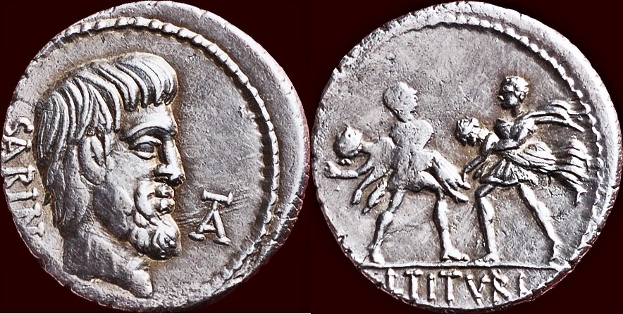 AR Denarius (89 v. Chr) ROMAN REPUBLIC - LUCIUS TITURIUS SABINUS - Rome ...