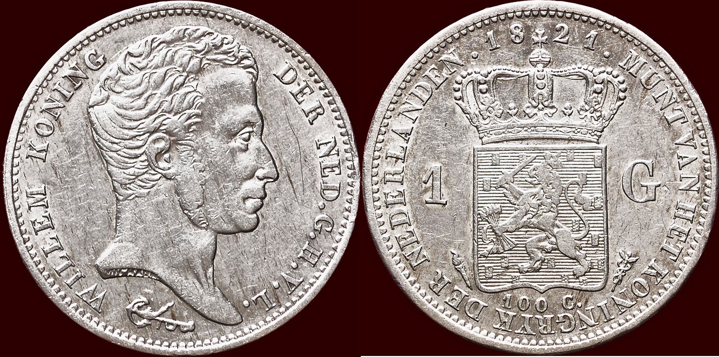 Koninkrijk der Nederlanden 1 Gulden NEDERLAND (NETHERLANDS, KINGDOM ...