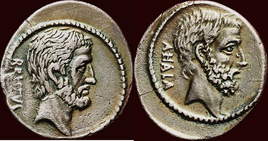 AR Denarius (54 v. Chr) ROMAN REPUBLIC - QUINTUS SERVILIUS CAEPIO ...