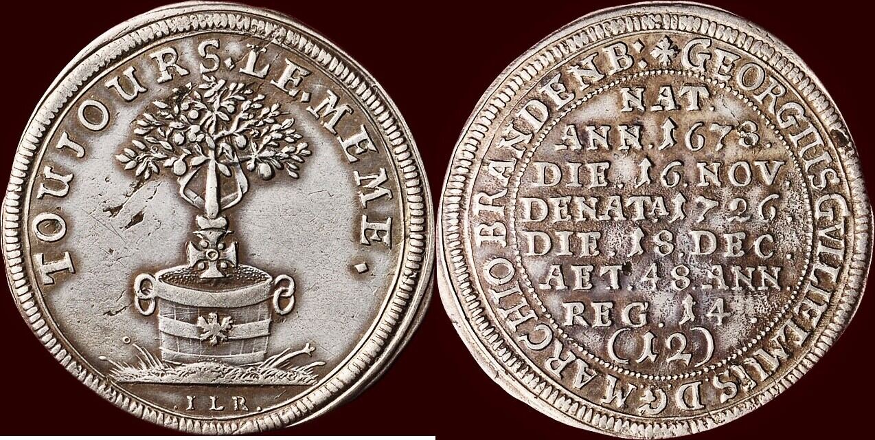 1/12 Taler 1726 GERMANY - BRANDENBURG-BAYREUTH - GEORG WILHELM, 1712 ...