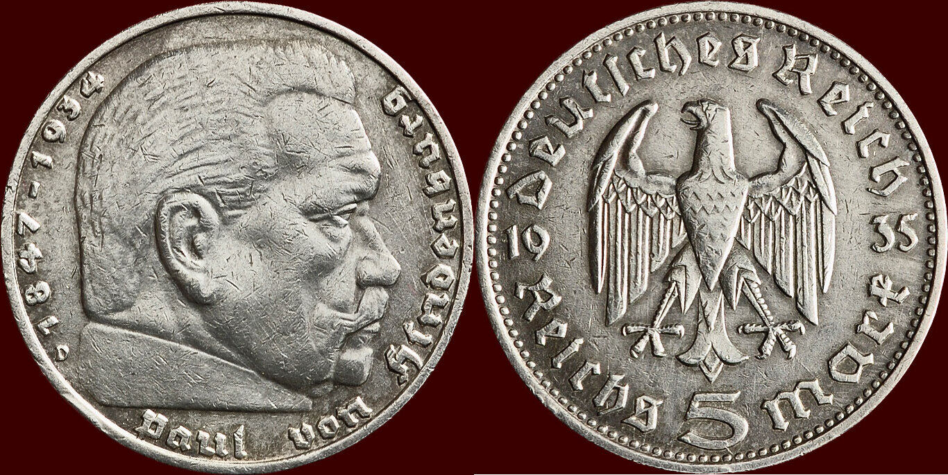 5 Reichsmark GERMANY - DRITTE REICH, 1933-1945 - 1935 D, München vf à ...