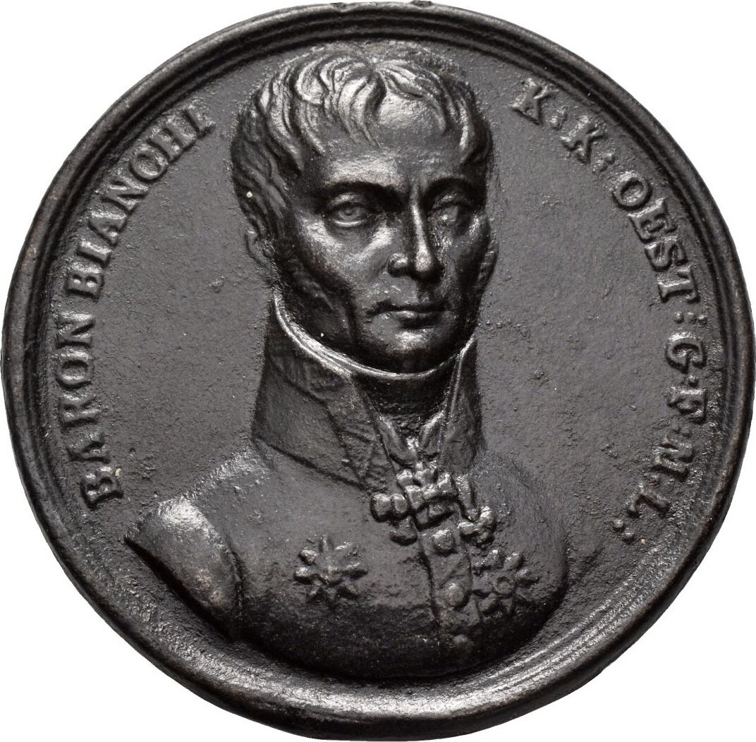 NAPOLEON UND SEINE ZEIT einseitige Eisenmedaille 1814 Wiener Kongress ...