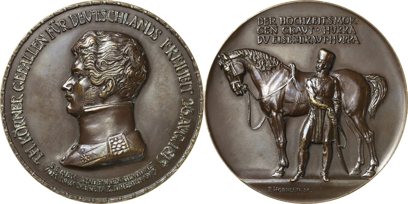 Medailleur Hörnlein, Friedrich Wilhelm 1873-1945 Bronzemedaille 1913 ...