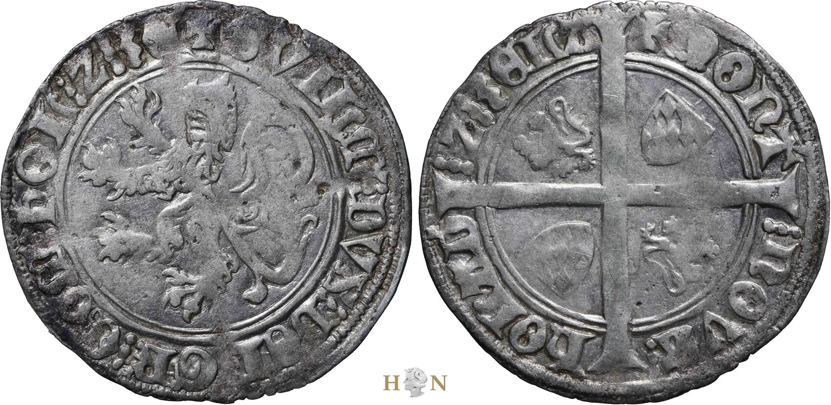 Nederland leeuw (1411 n.Chr.) Graafschap Holland, Willem VI (1404-1417 ...