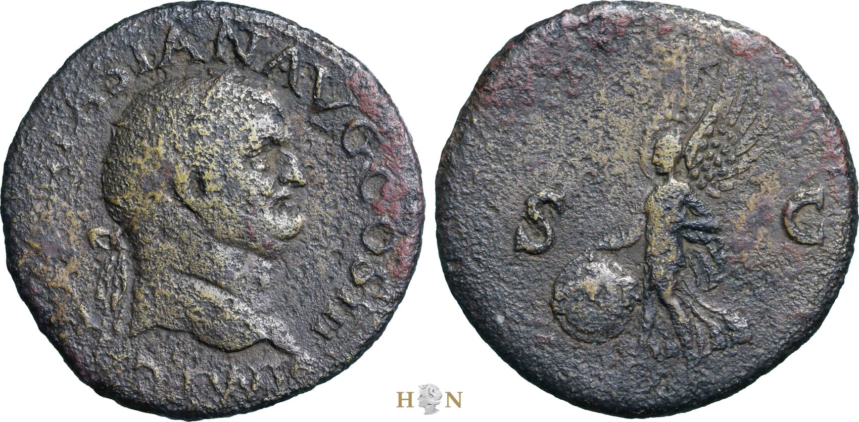 Roman Empire dupondius 71 AD Vespasian (69-79), Lugdunum, F | MA-Shops