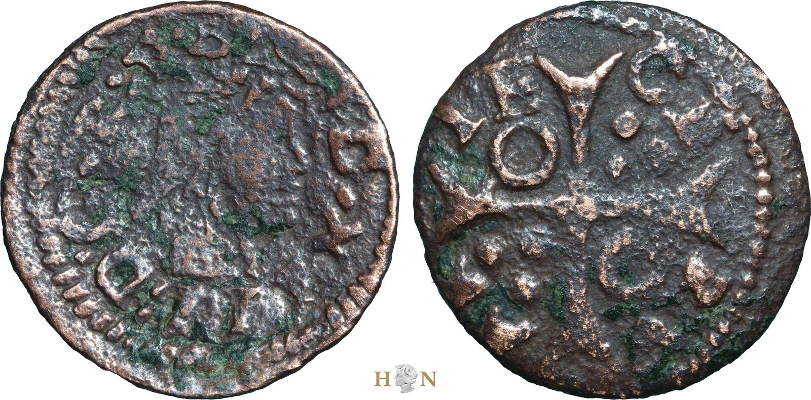 Spain denier (1640-1643 AD) Principality of Catalonia, Louis XIII (1610 ...