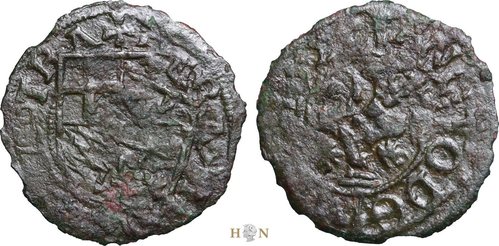 Nederland duit 1525 Bisdom Utrecht, Hendrik van Beieren (1524-1528 ...
