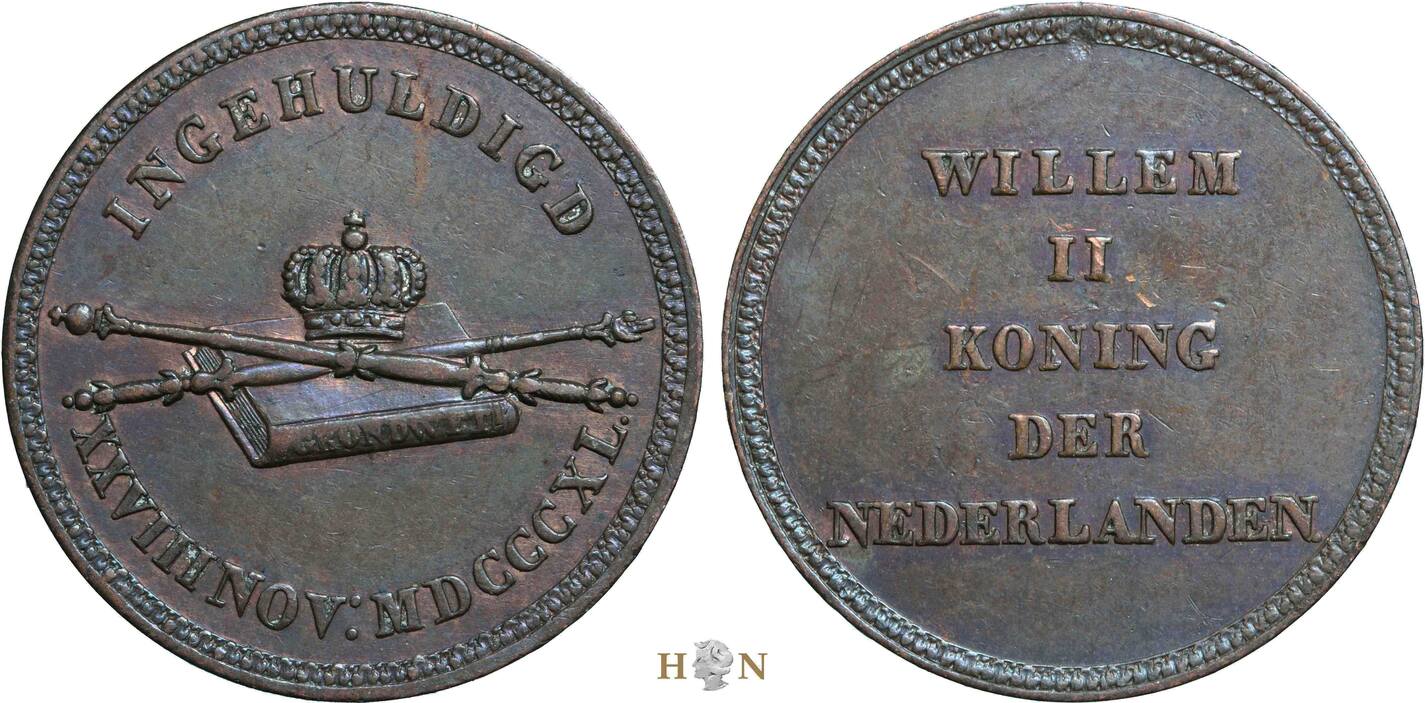 Nederland penning | jeton 1840 n.Chr. Willem II (1849-1890), Utrecht ...