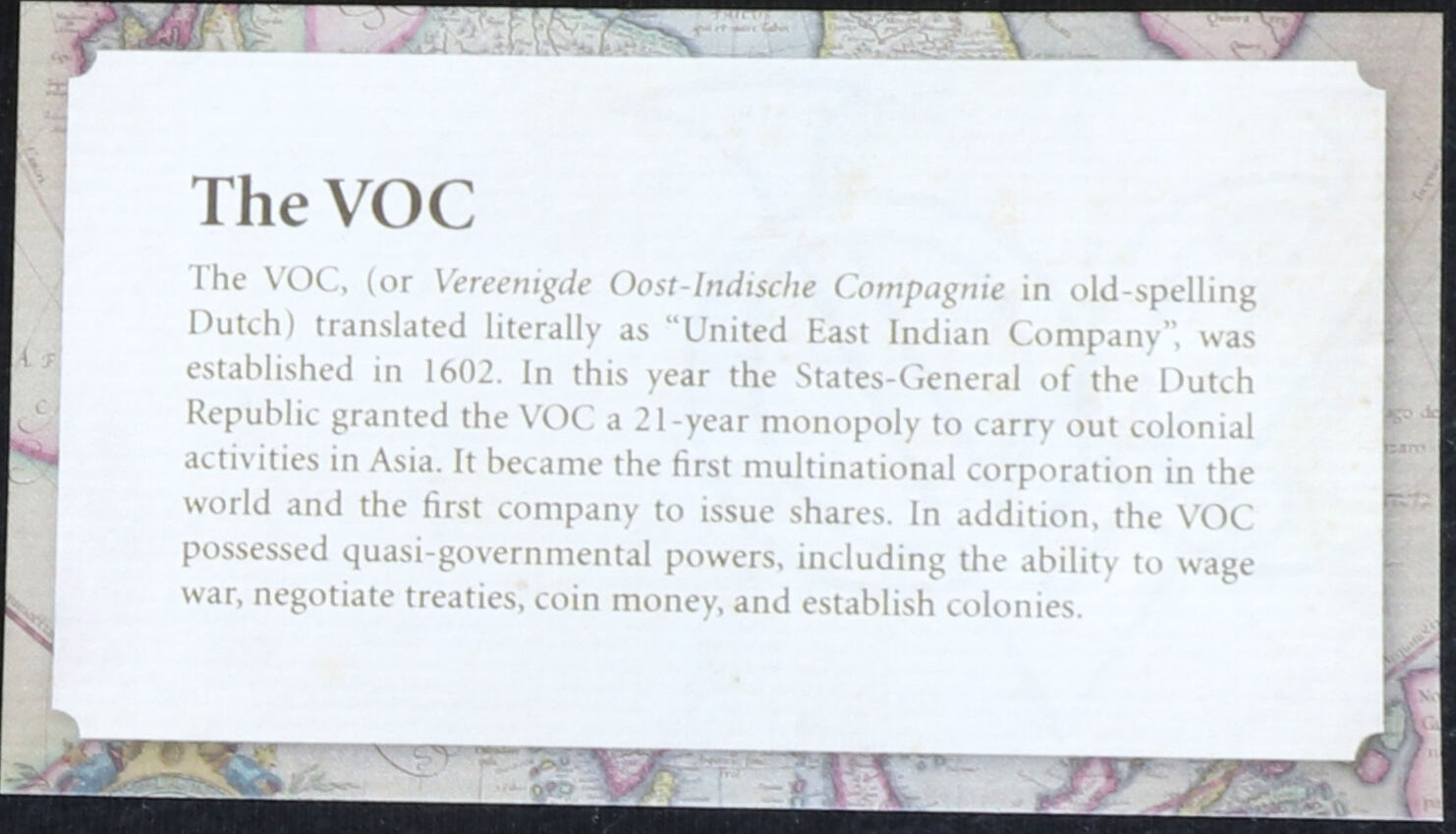 The Netherlands wooden box with 5 VOC doits 1602-1799 AD Dutch East ...