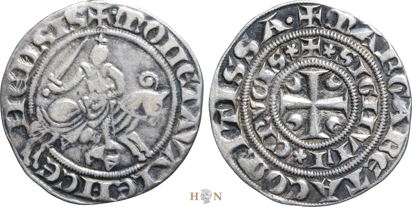 België 2/3 ruitergroot (1244-1280 n.Chr.) Graafschap Henegouwen ...