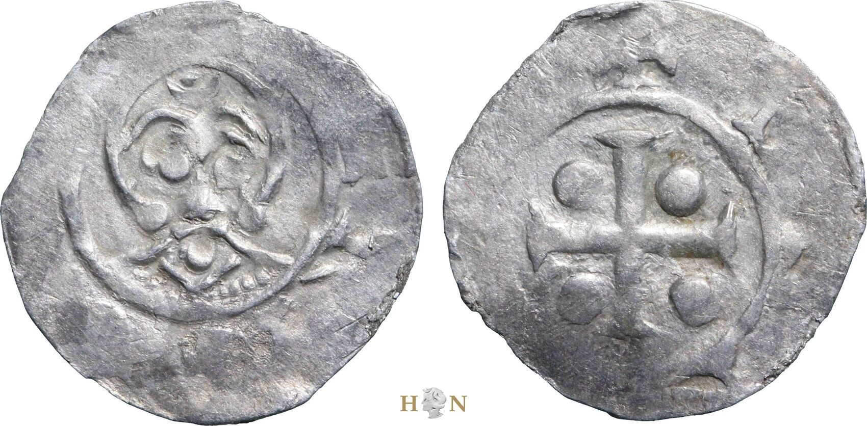 Nederland penning | denier (1046-1054 n.Chr.) Bisdom Utrecht, Bernoldus ...