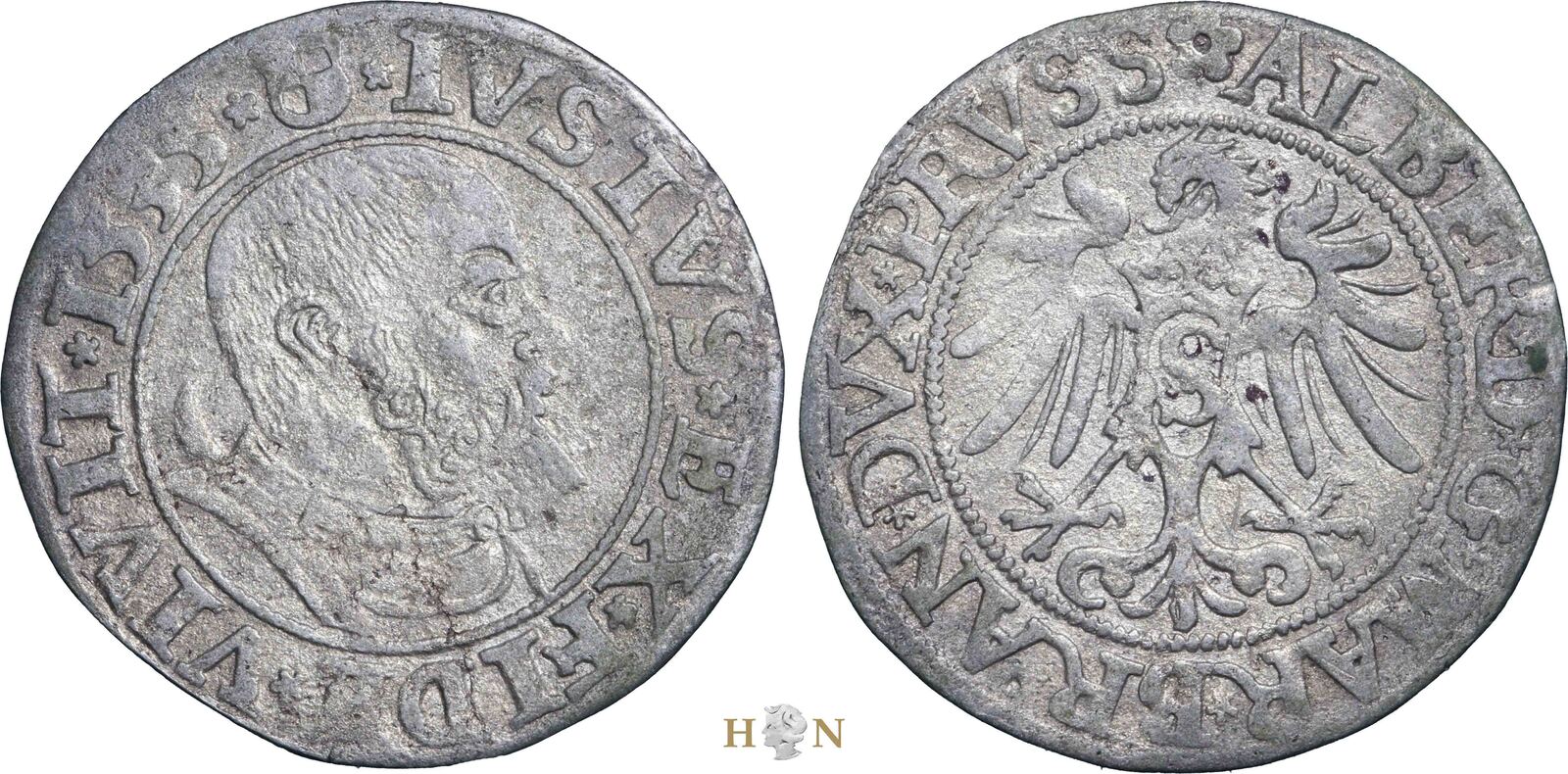 Duchy of Prussia Groschen 1535 AD Albert I (1525-1568), VF | MA-Shops