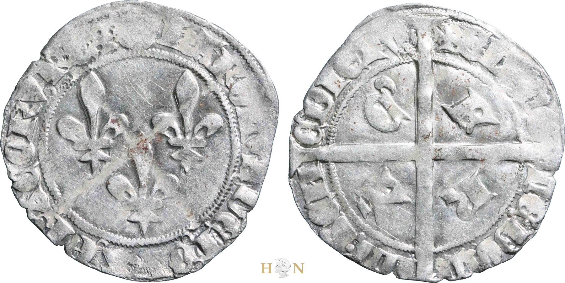 France double gros | plaque cromsteert 1429-1430 AD Charles VII (1422 ...