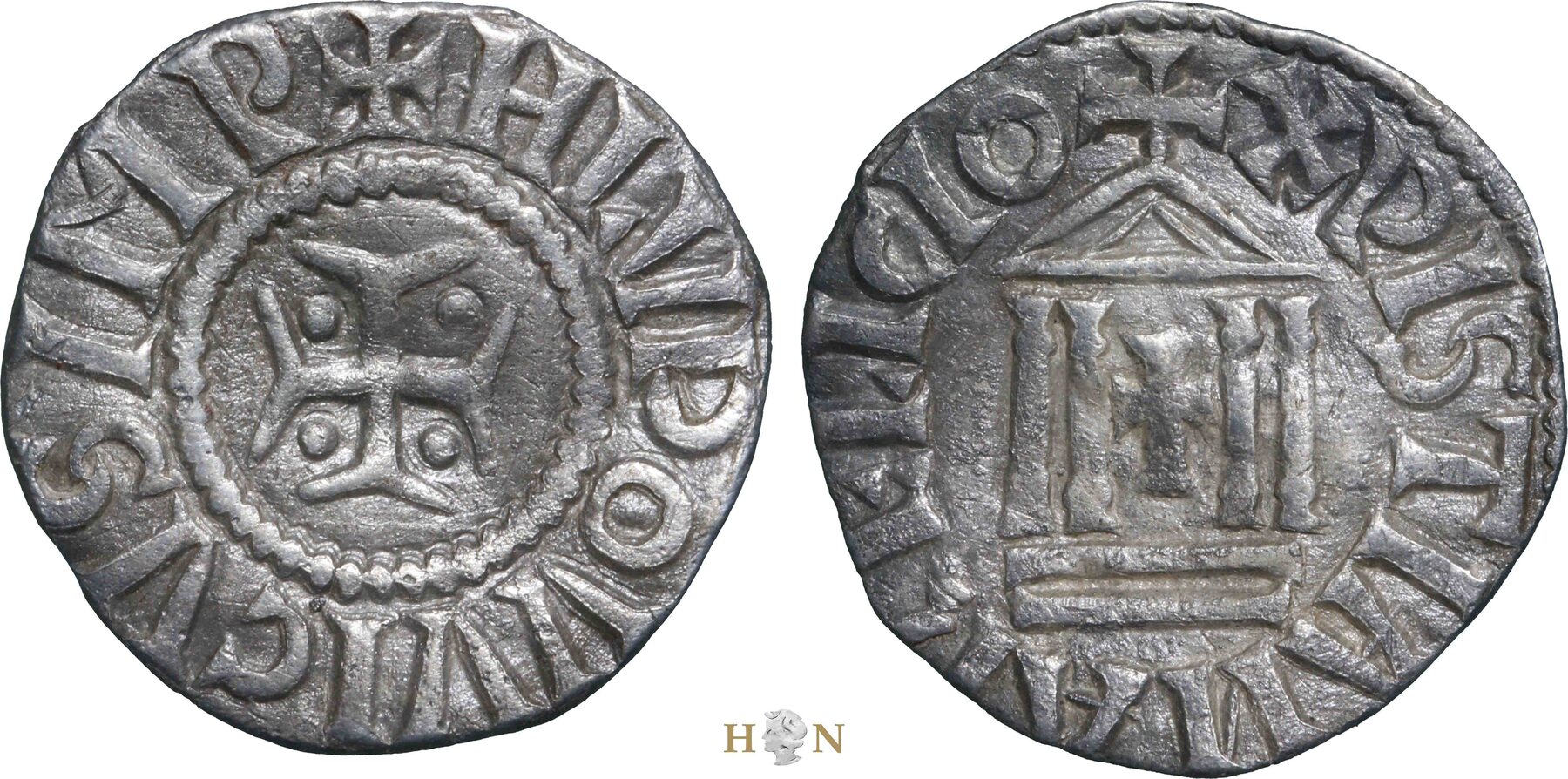 Carolingian Empire denarius | denier 822-840 AD Louis the Pious (814 ...
