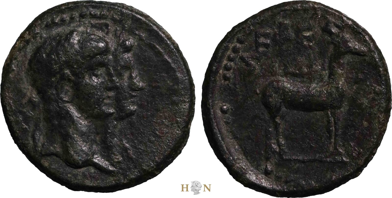 Roman Provincial | Ionia AE chalkous Augustus (27 BC-AD 14), Ephesos ...
