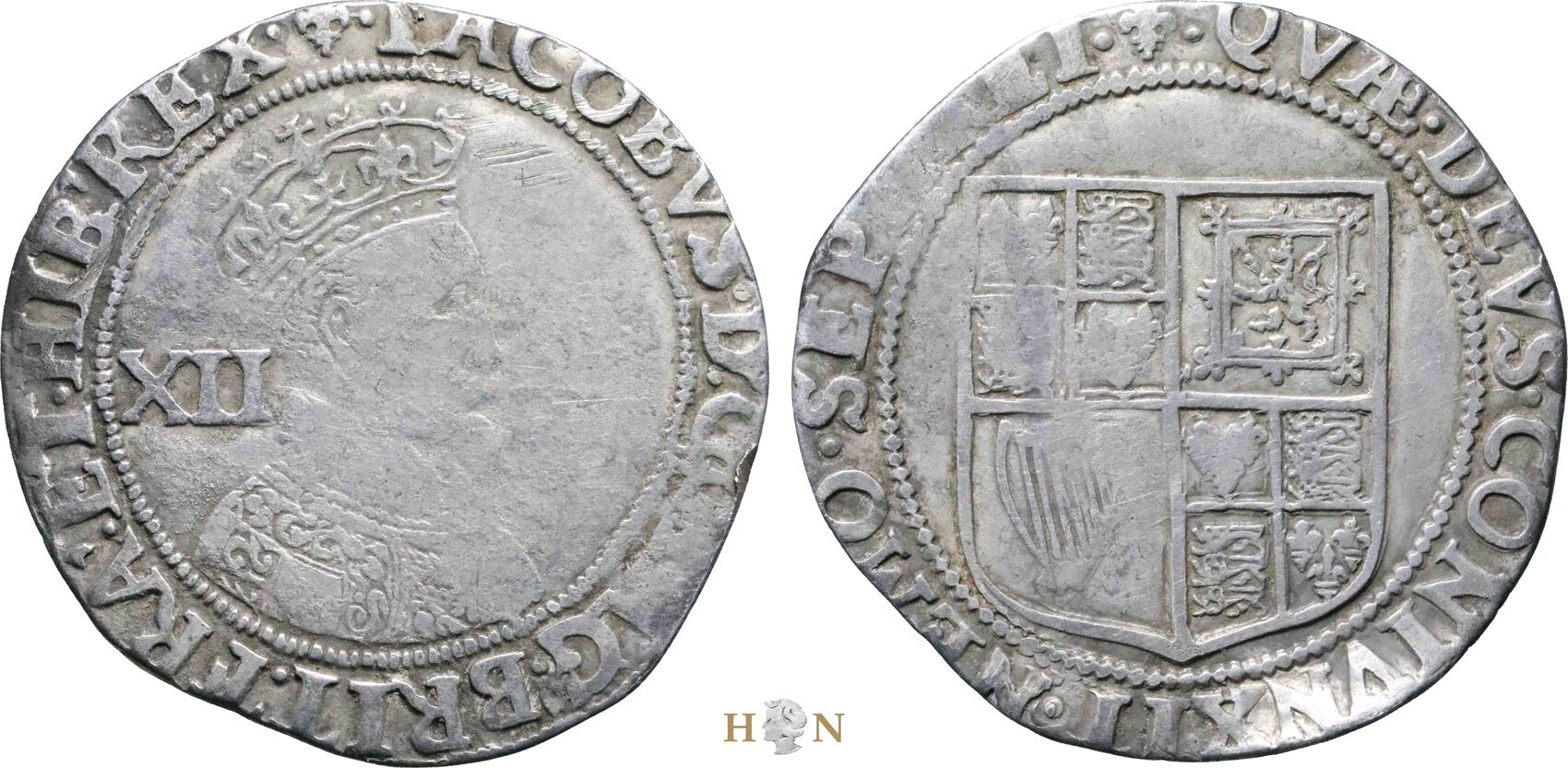 Great Britain shilling 1604-1605 AD James I (1603-1625), London, aVF ...
