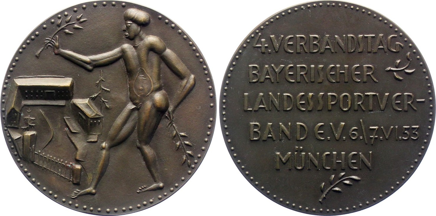 Münchener Medailleure Bronzemedaille 1953 Knappe, Karl Prägefrisch | MA ...