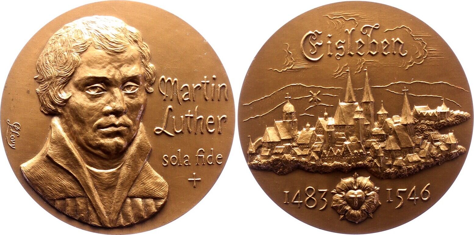 Personenmedaillen Bronzemedaille 1983 Luther, Martin *1483 Eisleben ...
