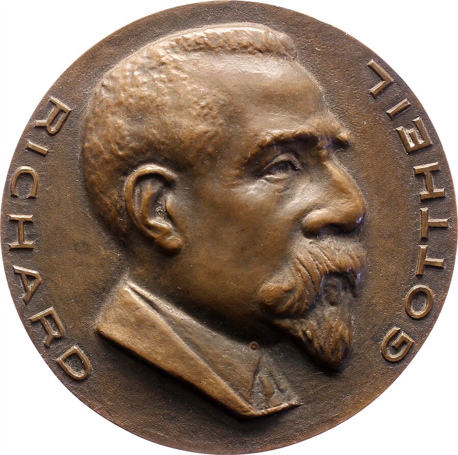 Personenmedaillen Einseitige Bronzegussmedaille Gottheil, Richard James ...