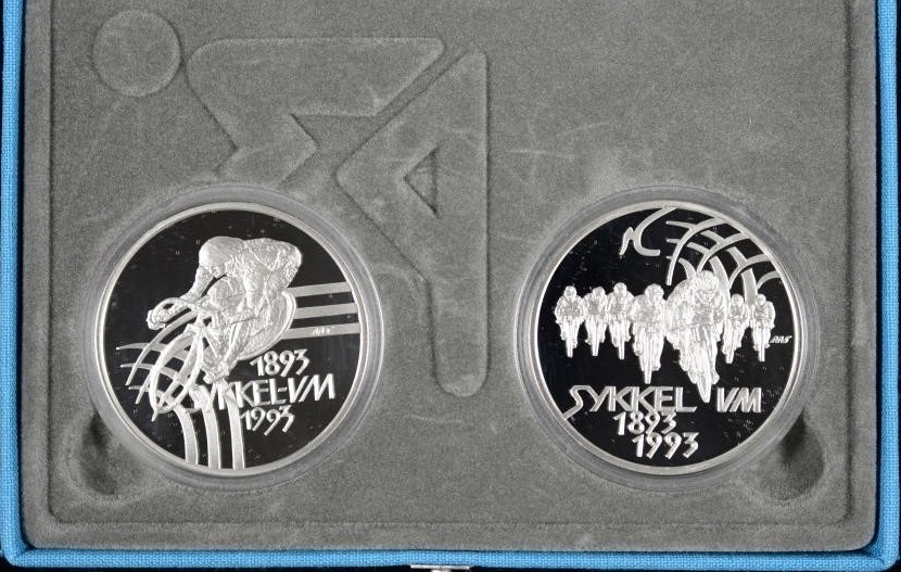 Norwegen 1993 Sykkel VM, Hamar - Oslo, 2 x 100 kroner PP | MA-Shops