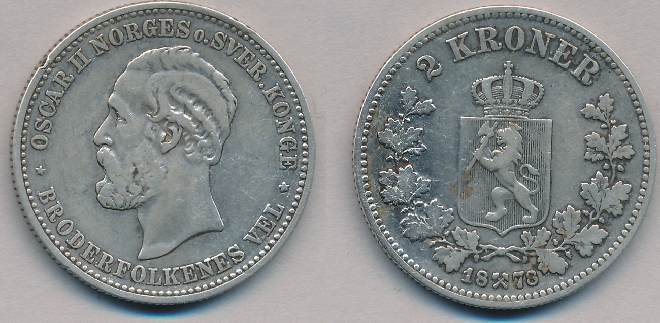Norway 2 kroner 1878 SS | MA-Shops