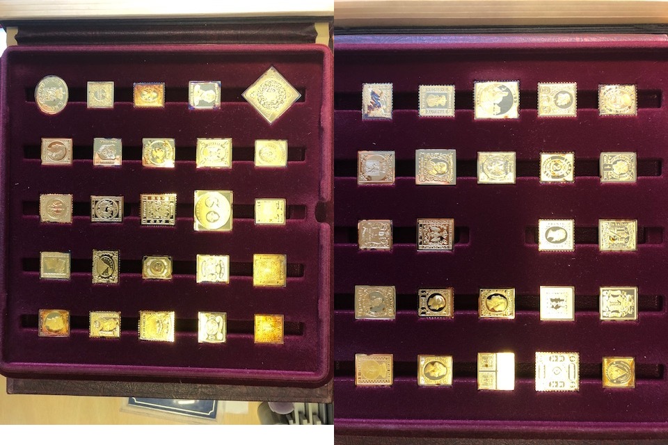 Official gold on silver proof of The World's First Stamps | MA-Shops