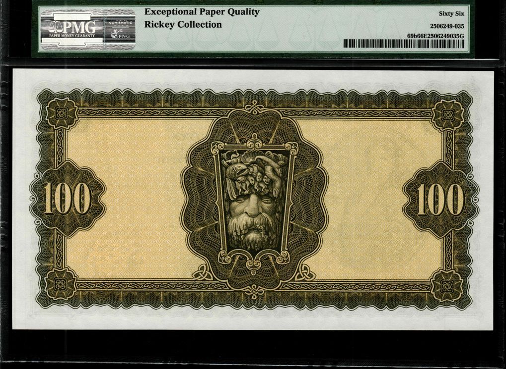 Ireland 100 Pounds 1975 Beautiful Lavery note. TOP POP in The report Of ...