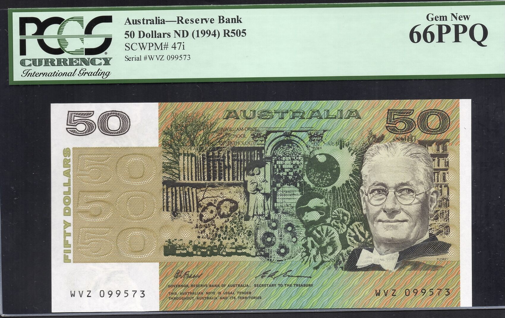 Australia 50 Dollars 1994 Fraser / Evans. Stunning note. PCGS 66 PPQ ...