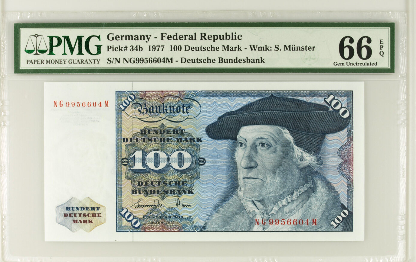 Germany Federal Republic 100 DM 1977 PMG 66 EPQ | MA-Shops