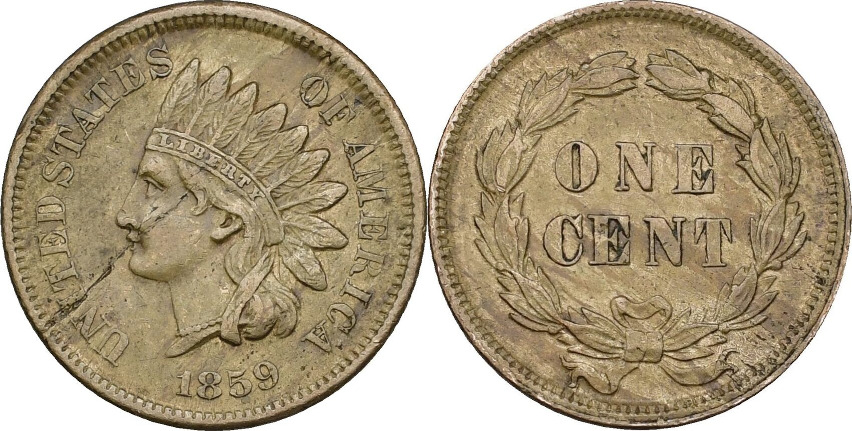 Etats-Unis, one cent 1859 vz | MA-Shops