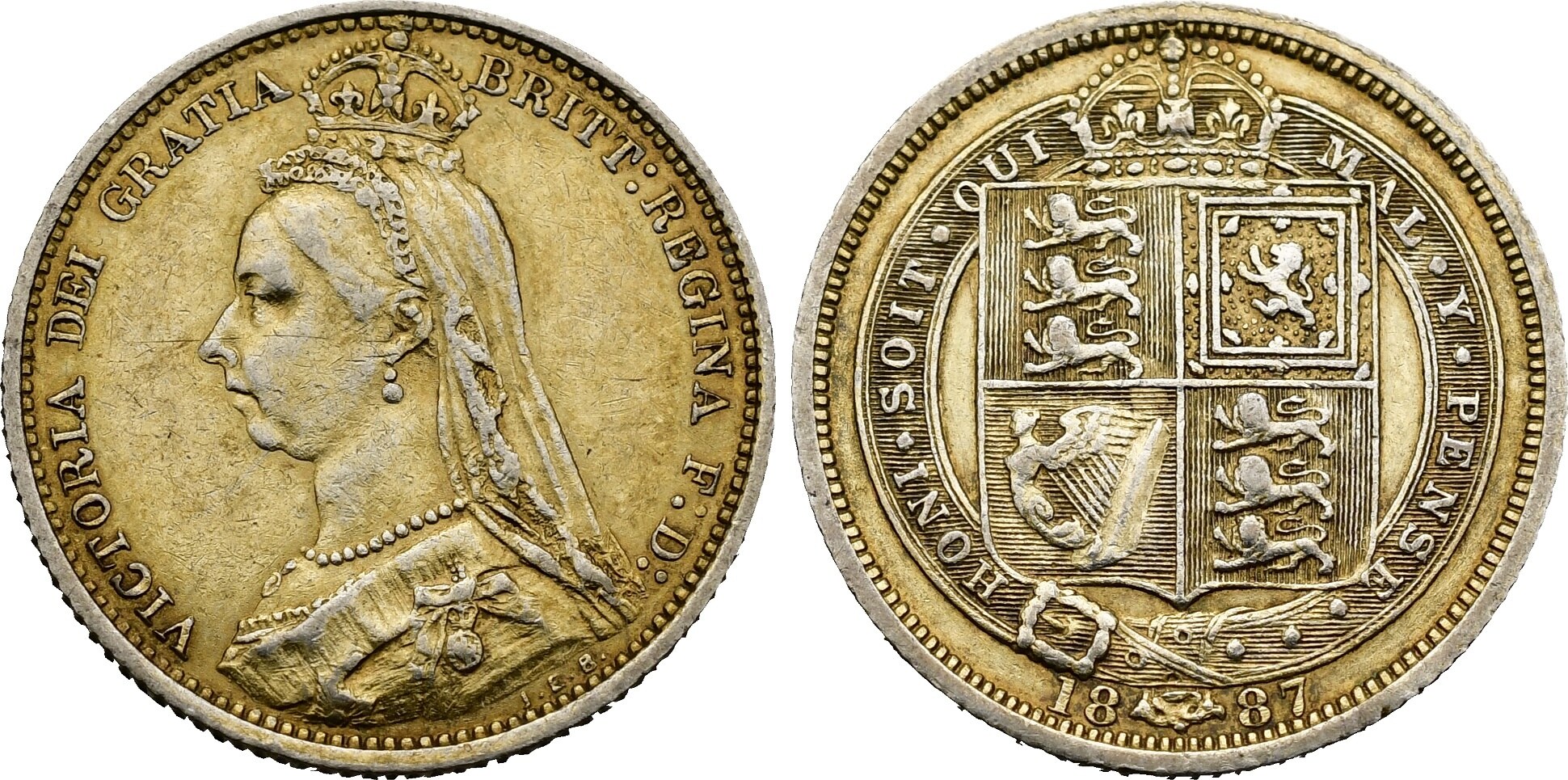 Royaume-Uni Six Pence dorée 1887 Victoria SS | MA-Shops