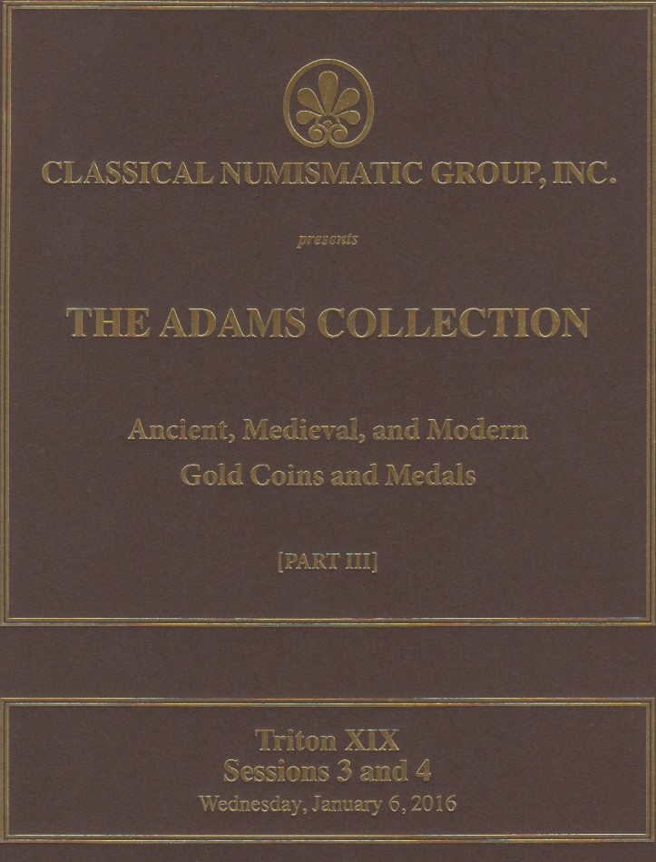 AUCTION CATALOGUES 2016 CLASSICAL NUMISMATIC GROUP (CNG) - THE ADAMS ...