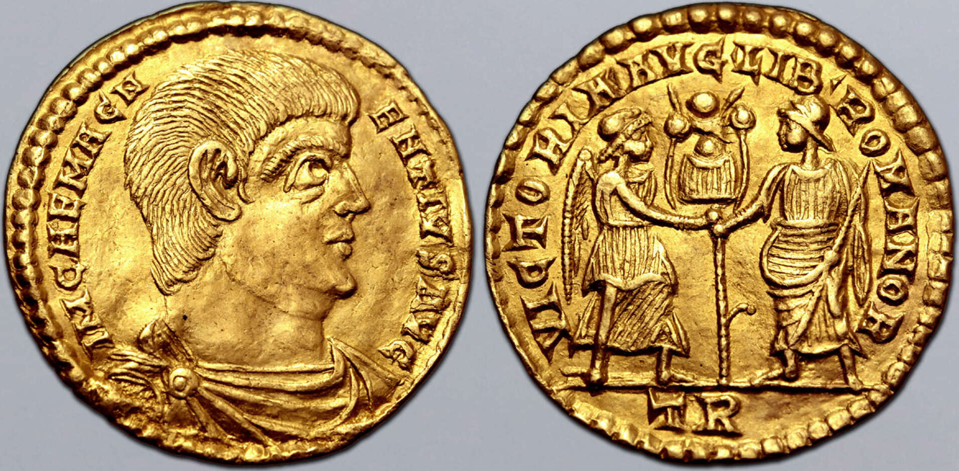 ROMAN COINS - Solidus MAGNENTIUS, 350-353 Fast vorzüglich | MA-Shops