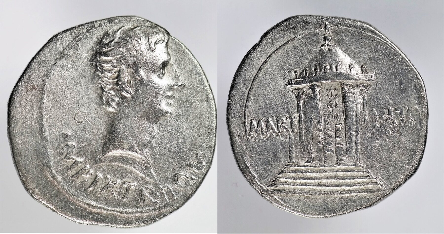 Augustus AR cistophorus. Asia Minor Mint /Temple of Mars Ultor | MA-Shops