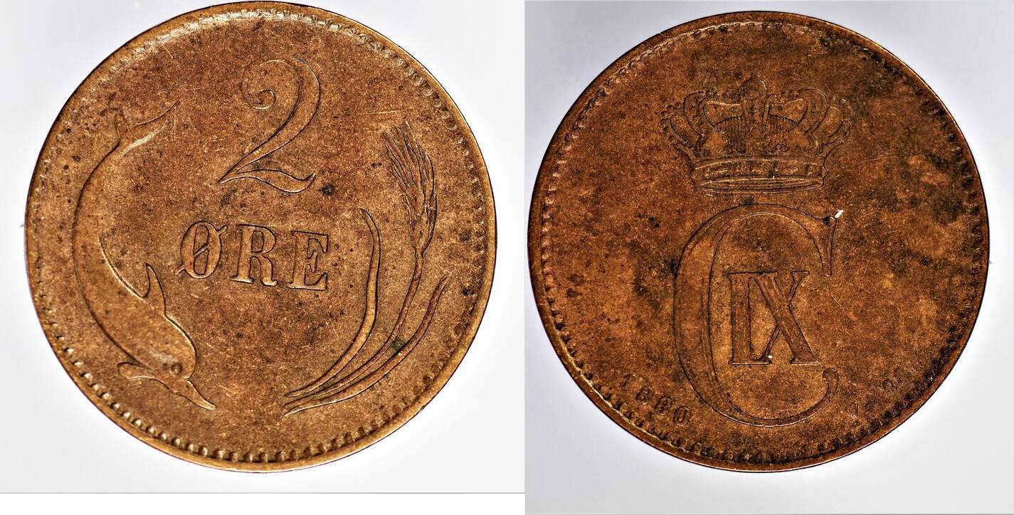 Denmark 2 Ore 1880 KM# 793.1 | MA-Shops