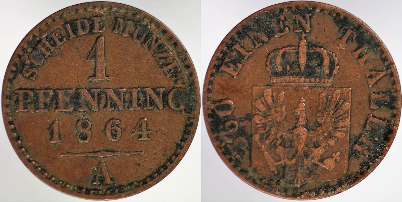 Prussia 1 Pfennig 1864 A | MA-Shops