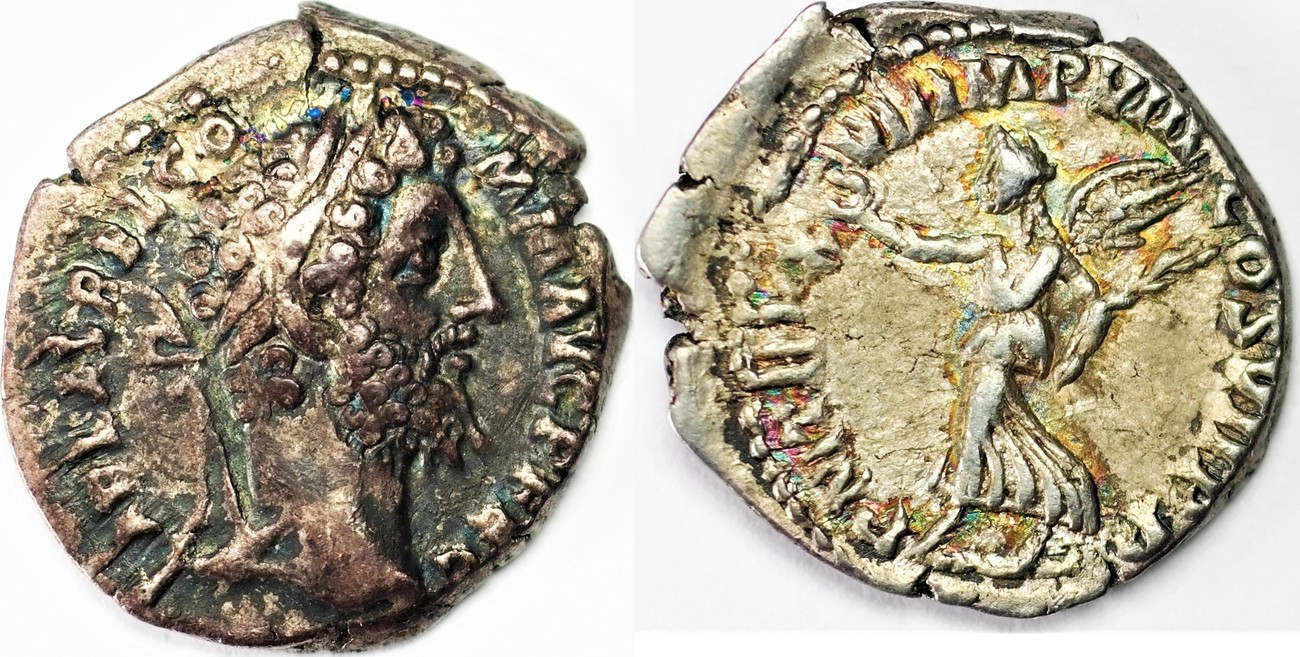 Roman Empire Commodus Denarius/Victory walking. VF- | MA-Shops