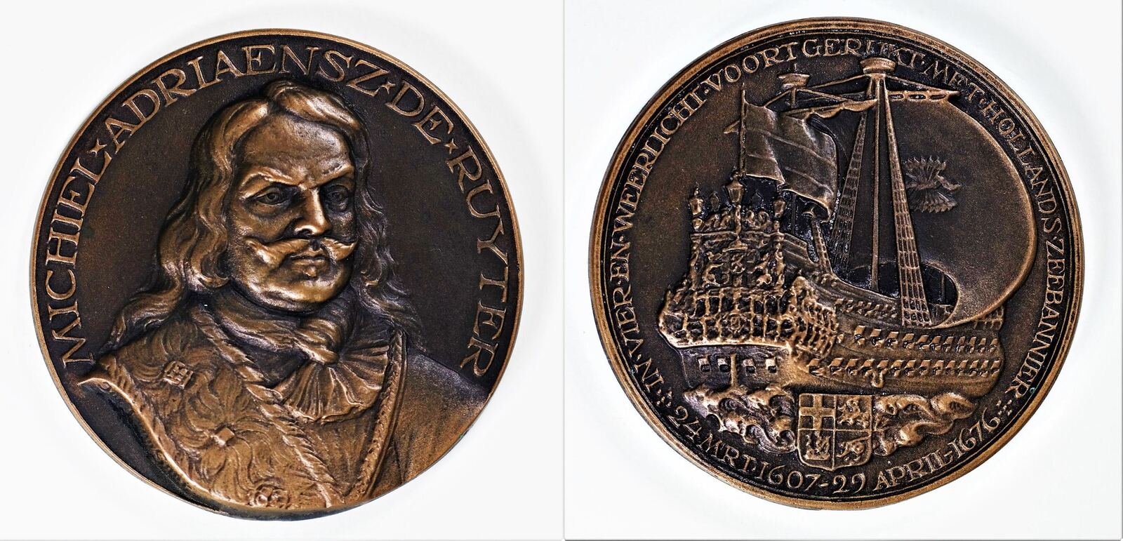 Nederland Penning ZJ (1938) 'Michiel Adriaensz. de Ruyter' door J.J ...