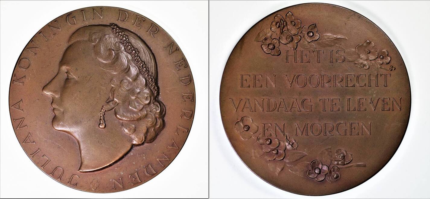 Nederland Penning 1951 Juliana by W. van Hoorn | MA-Shops