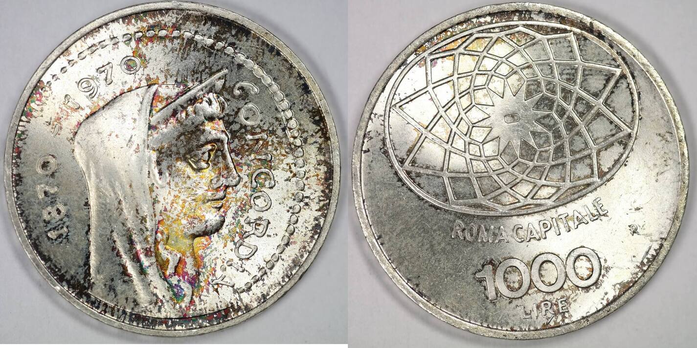 Italy 1000 Lire 1970 VF+ | MA-Shops