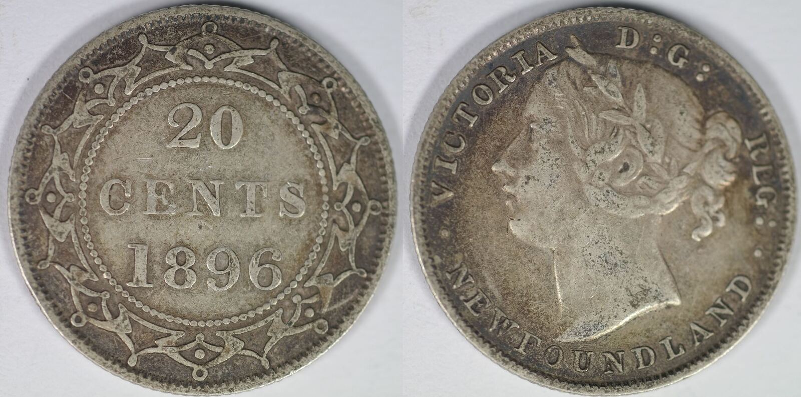 NewFoundland 20 cents 1896 Queen Victoria vf | MA-Shops
