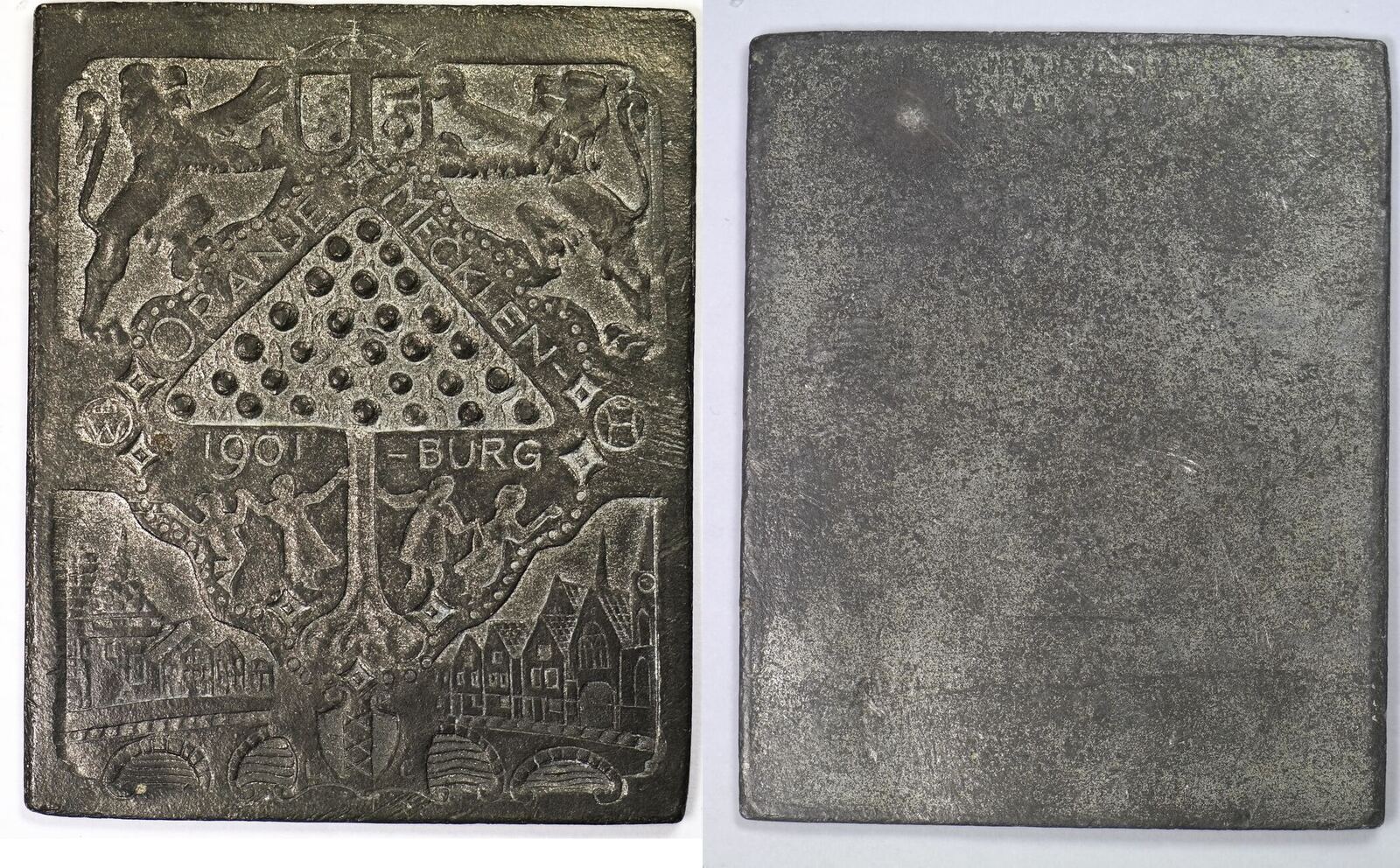 Nederland Penning / Medal 1901 Huwelijk van koningin Wilhelmina met ...